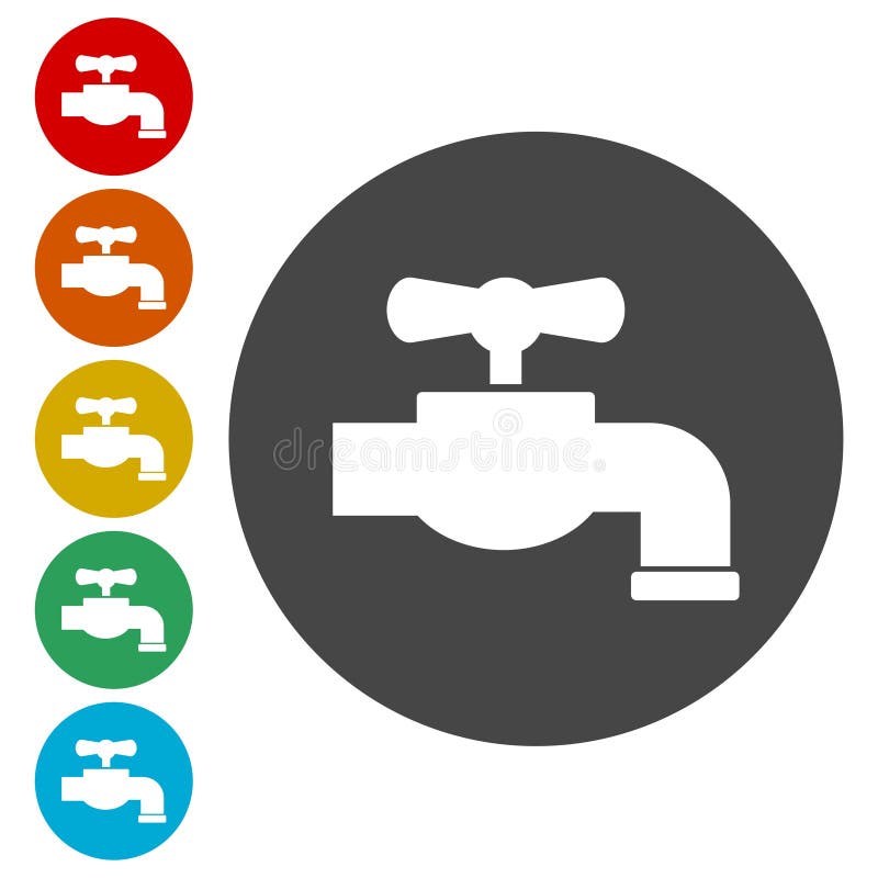 Faucet Vector Icon, Vector Tap Symbol Stock Vector - Illustration of ...