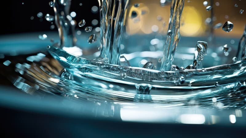 Faucet water dripping stock illustration. Illustration of crystal ...