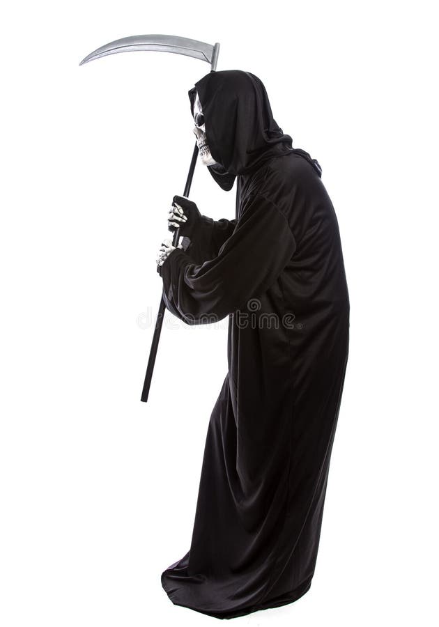 Faucheuse De Halloween Avec Une Faux Image stock - Image du ...