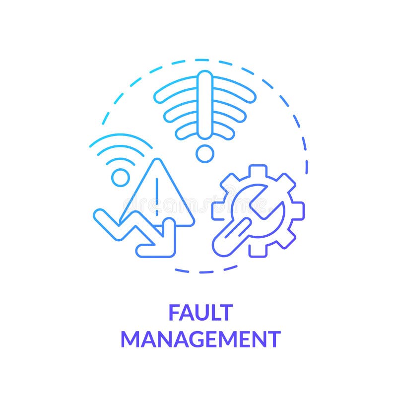 Fault Management Blue Gradient Concept Icon Stock Vector - Illustration ...