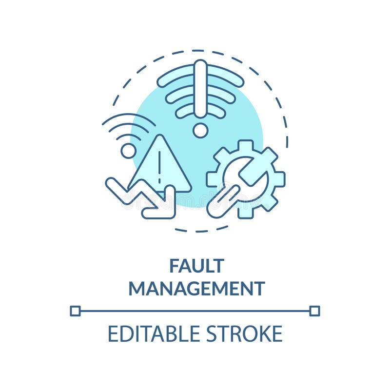 Fault Management Soft Blue Concept Icon Stock Vector - Illustration of ...