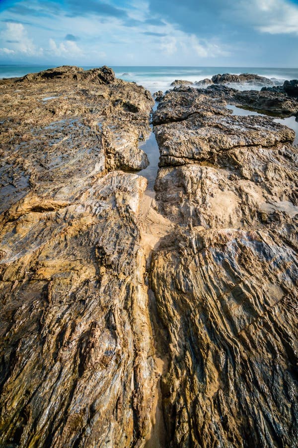 Fault in the Rocks Close To the Sea Stock Image - Image of nature ...