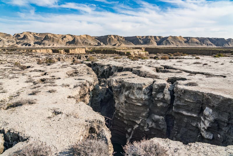 Faults of the Earth Crust, Consequence of the Earthquake Stock Photo ...