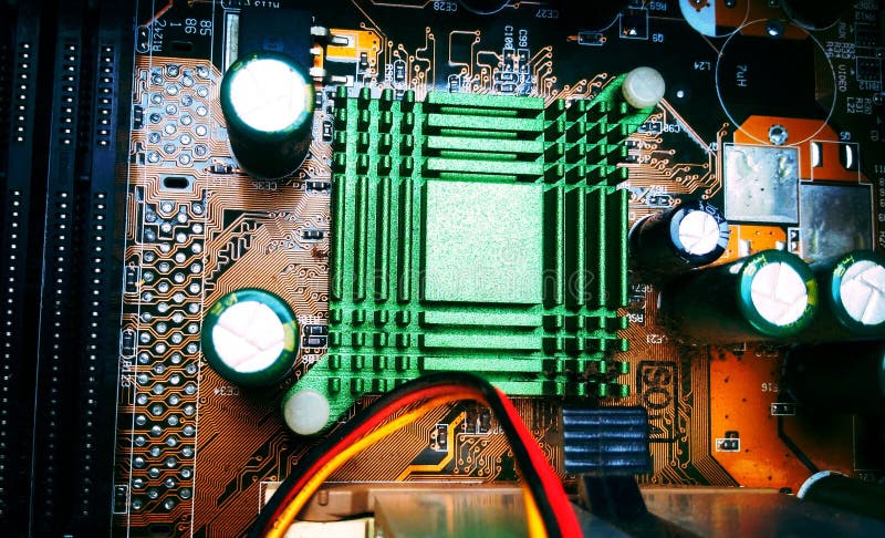 Faulty Computer Motherboard Stock Photo - Image of technology, circuit ...