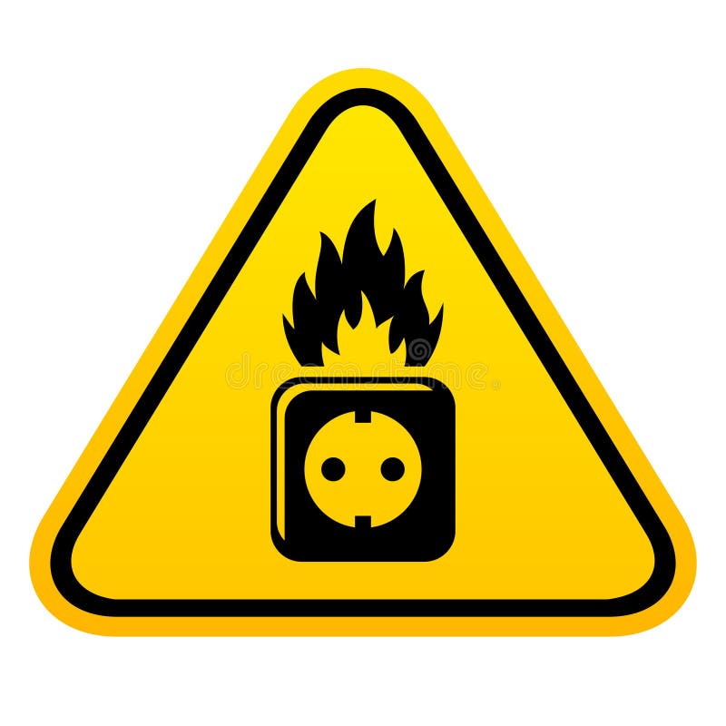 Short Circuit Warning Vector Sign Stock Vector - Illustration of ...