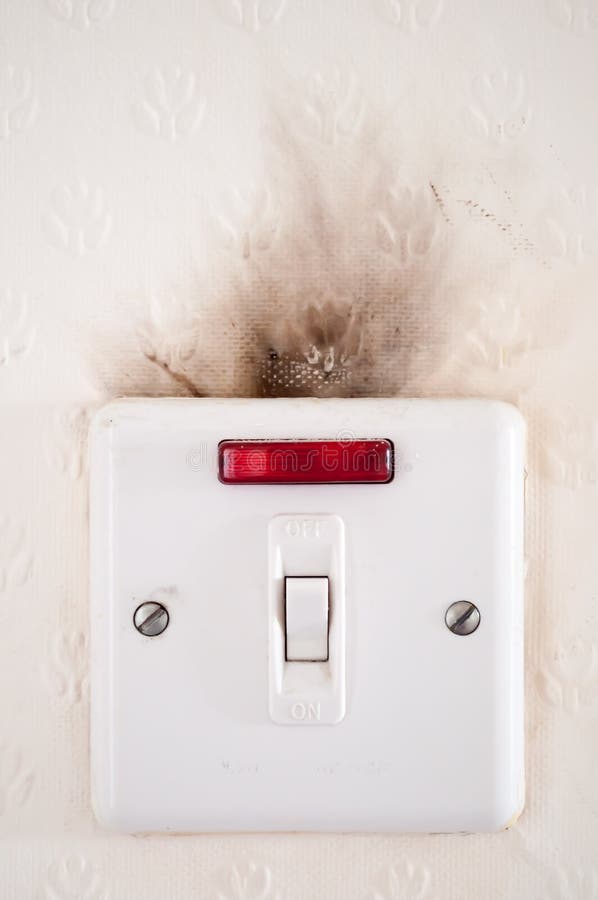 Faulty electrical wiring. stock photo. Image of closeup - 24771832