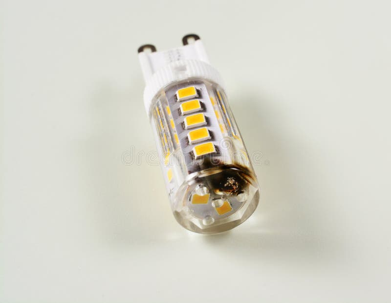 Faulty LED Lamp Some of the LEDs Burned Out Stock Image - Image of ...