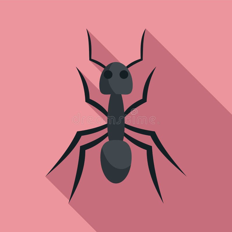 Fauna ant icon, flat style stock vector. Illustration of cute - 222159347