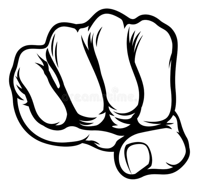 Comic-Zeichenstil-Faust vektor abbildung. Illustration von komisch ...