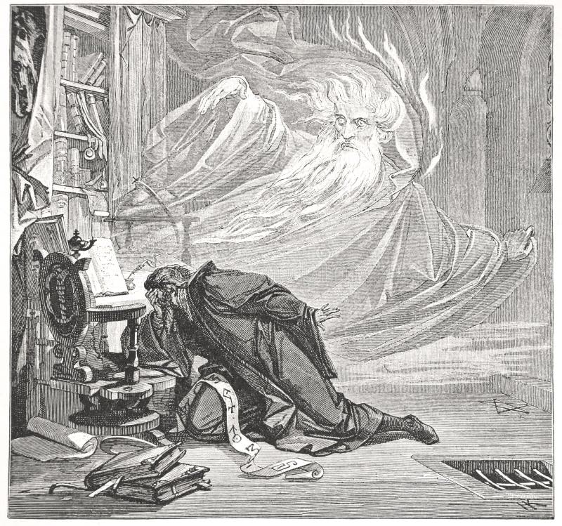 Faust is Speaking with Spirit Editorial Photography - Illustration of ...