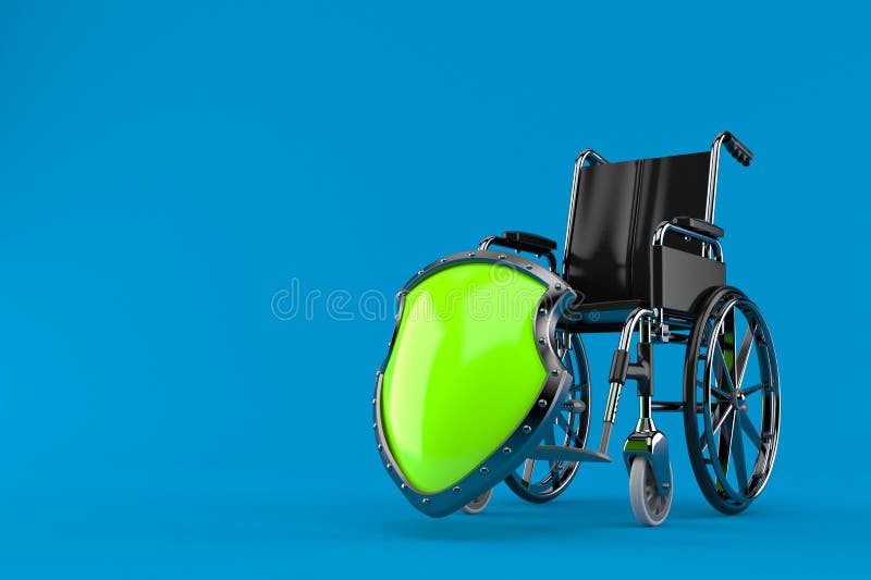 Cercle D'icône De Fauteuil Roulant Et De Bouclier Illustration de ...