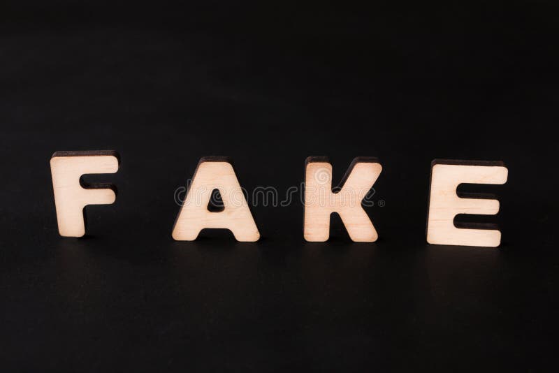 Faux De Word Sur Le Fond Noir Image stock - Image du décoratif ...