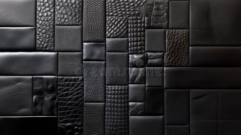 Faux Leather Texture Panel Featuring a Tactile Illusion with Various ...