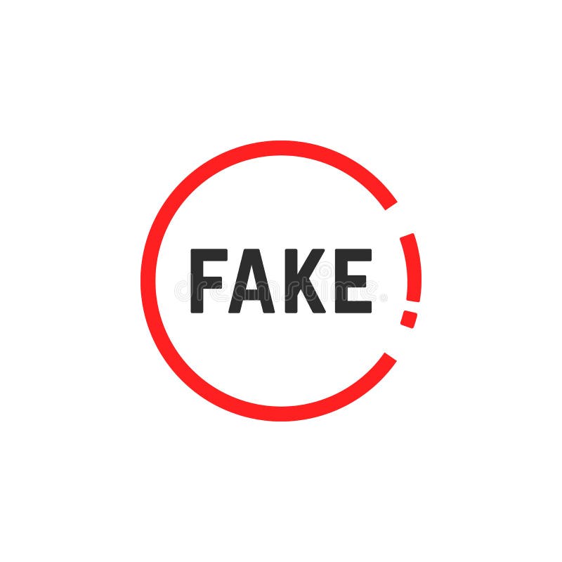 Signe faux illustration de vecteur. Illustration du drapeau - 122522710