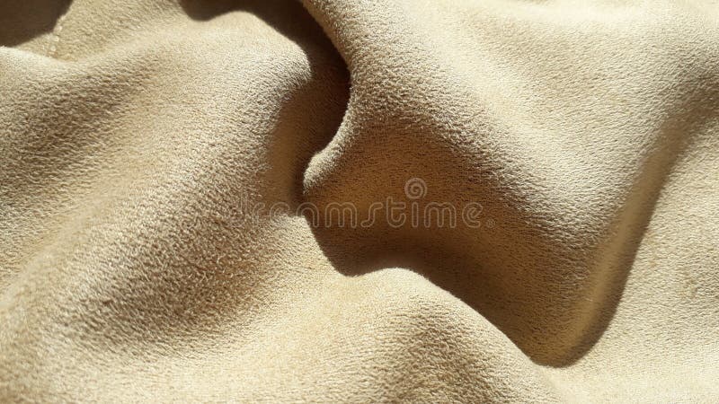 Faux Suede, Beige Polyester Fabric. Texture of Pile Artificial Fabric ...