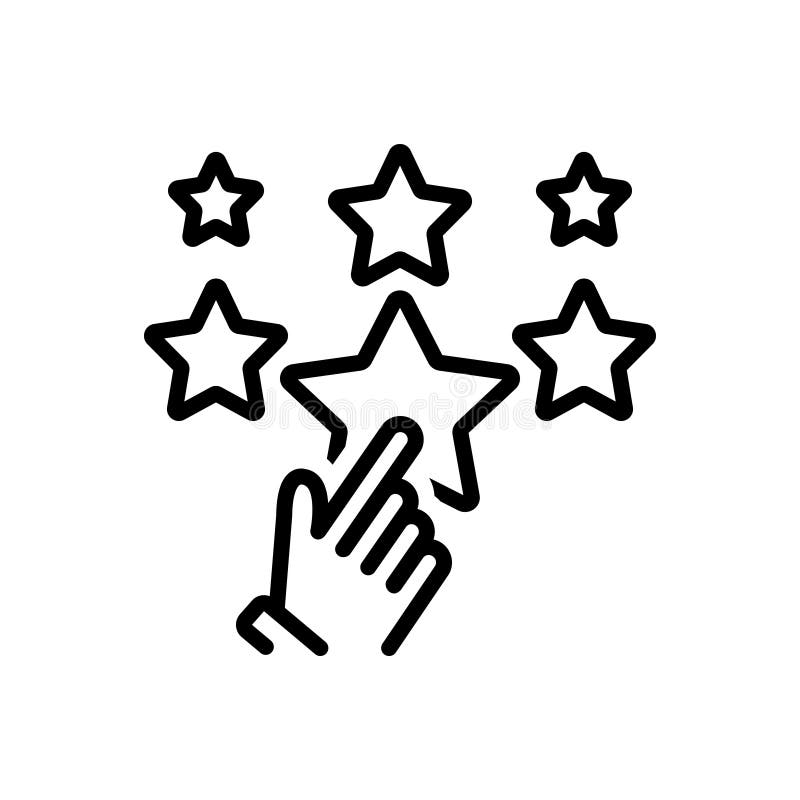 Black Line Icon for Favor, Support and Choose Stock Vector ...