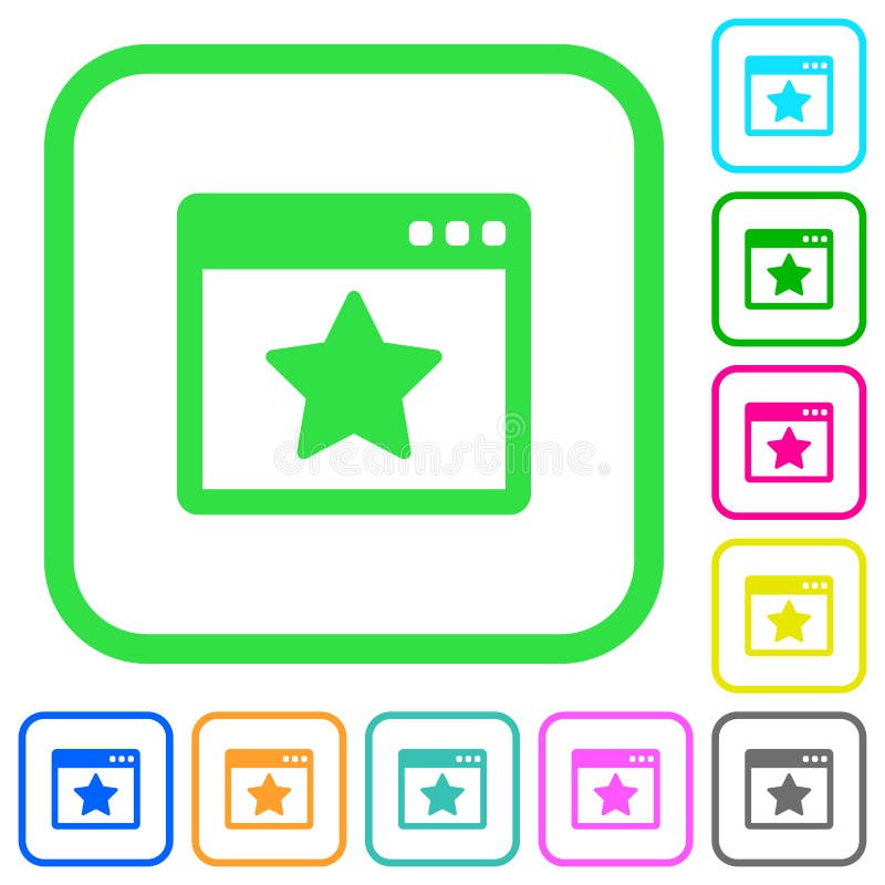 Favorite Application Vivid Colored Flat Icons Icons Stock Vector ...