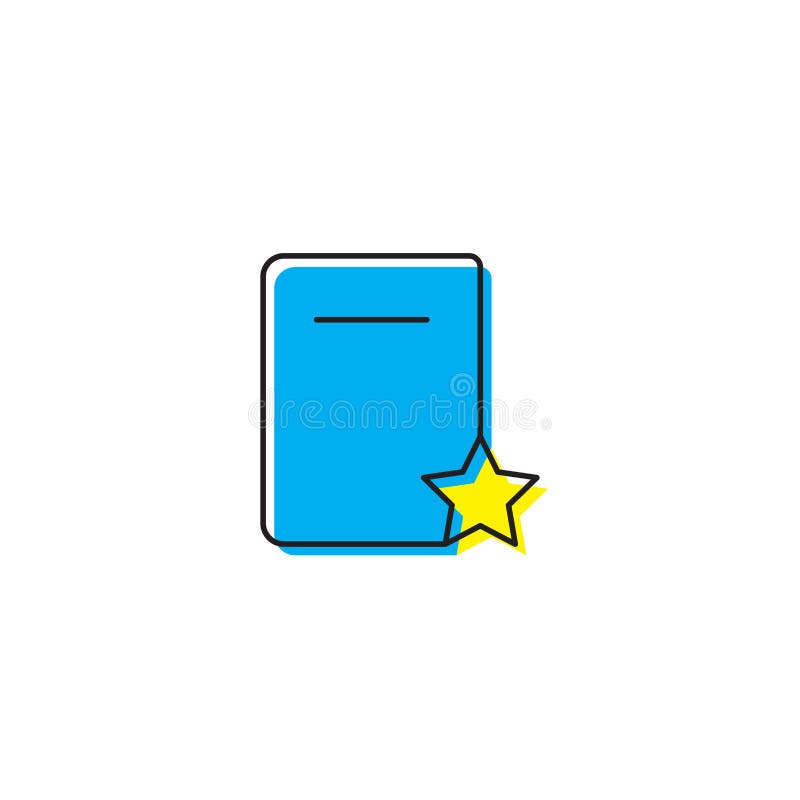 Favorite Book Author Solid Icon. Best Seller Book Vector Illustration ...