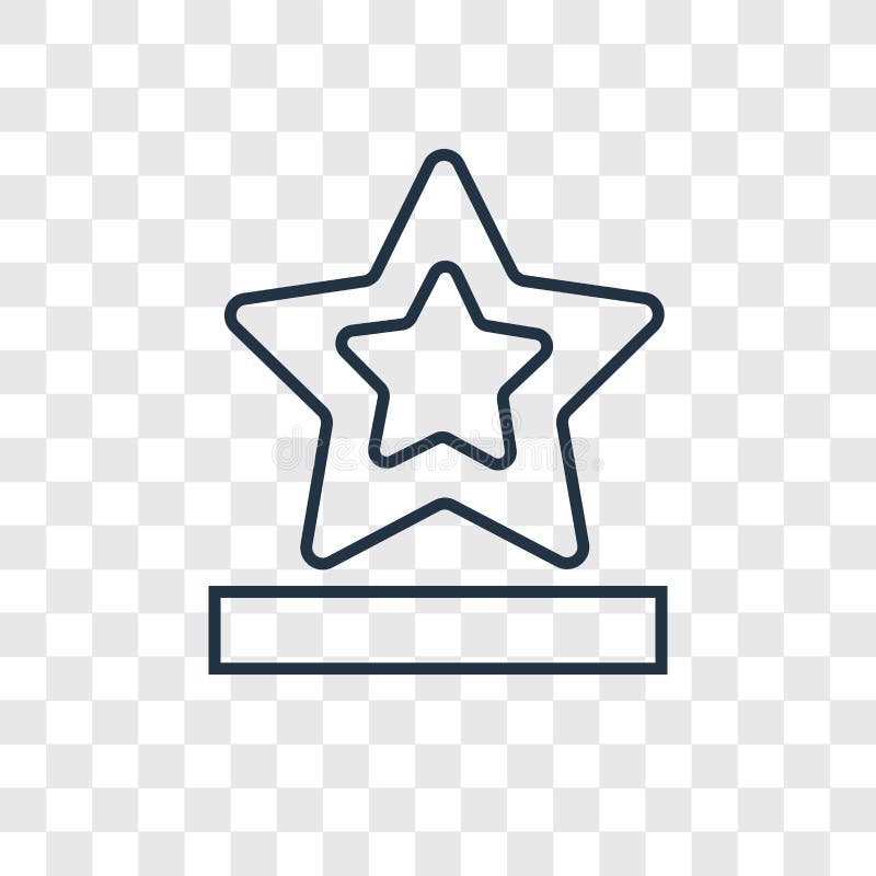 Favorite Concept Vector Linear Icon Isolated on Transparent Back Stock ...