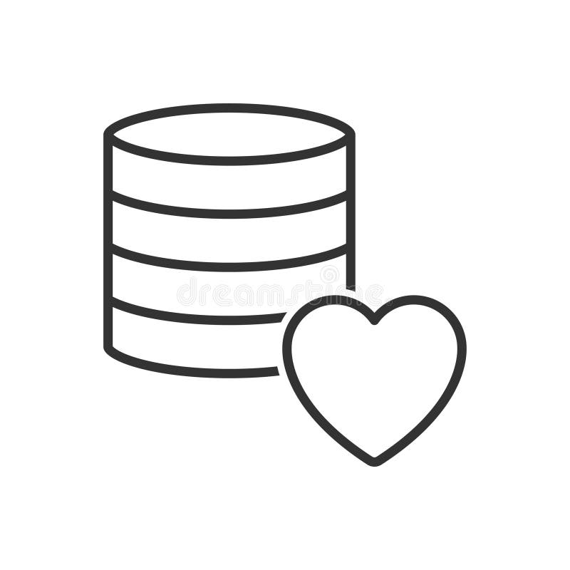 Favorite Data Center Icon - Love Server Icon Stock Illustration ...