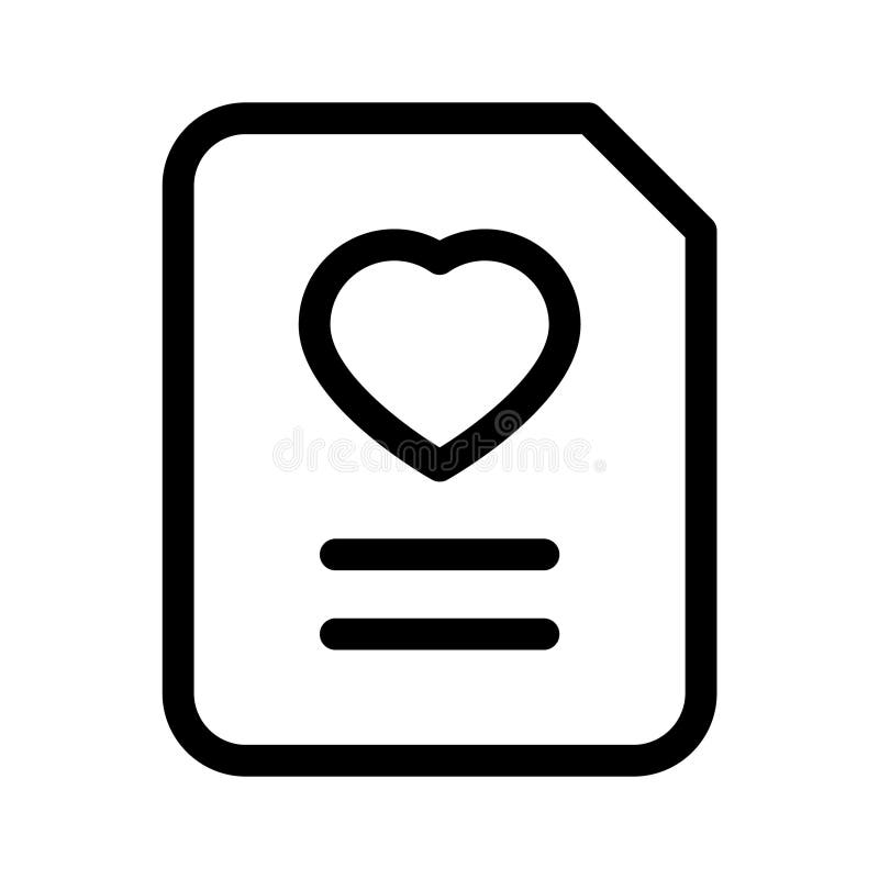 Favorite Document stock vector. Illustration of outline - 339743771