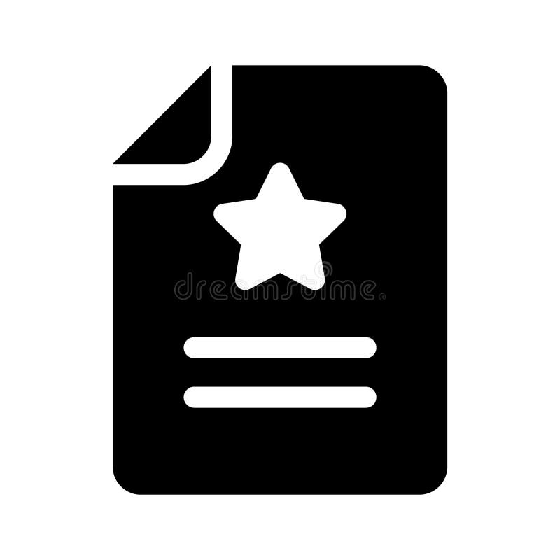 Favorite Document stock vector. Illustration of page - 339444244