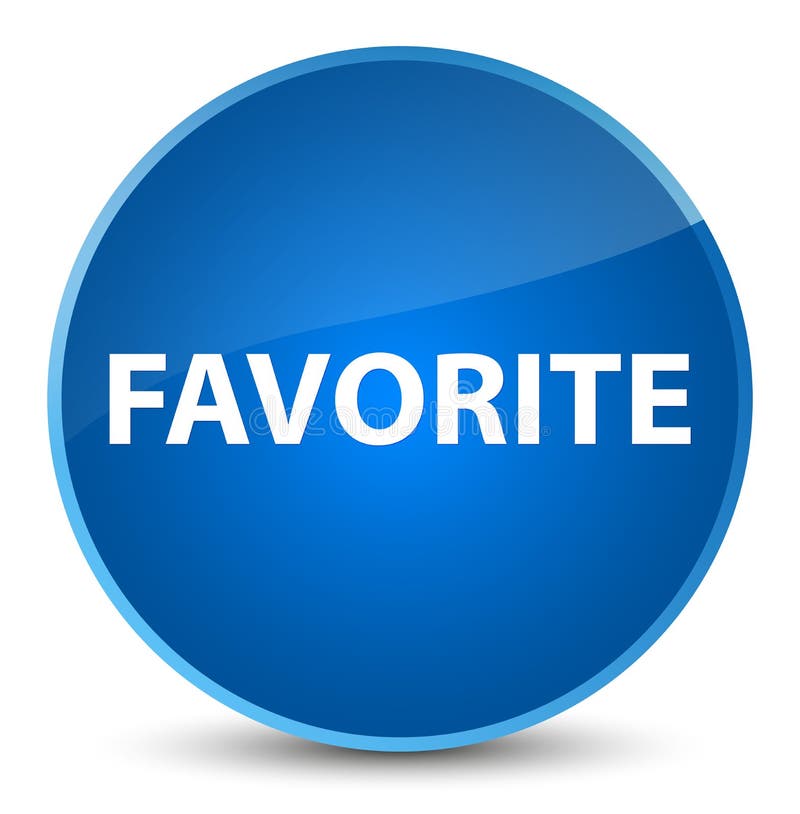 Favorite Elegant Blue Round Button Stock Illustration - Illustration of ...