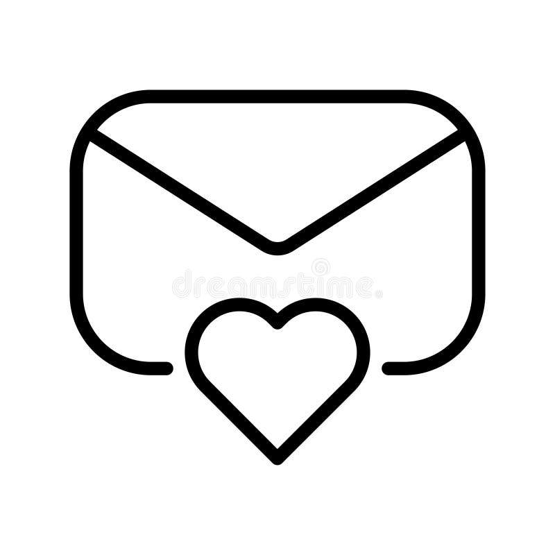 Favorite email icon stock vector. Illustration of vector - 224440248