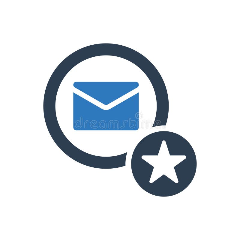 Favorite Email Icon - Message with Star Icon Stock Vector ...