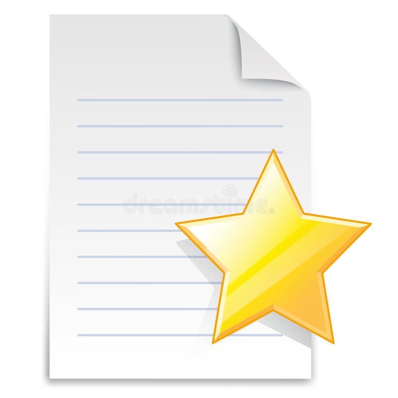 Favorite File Icon stock vector. Illustration of bookmark - 286663235