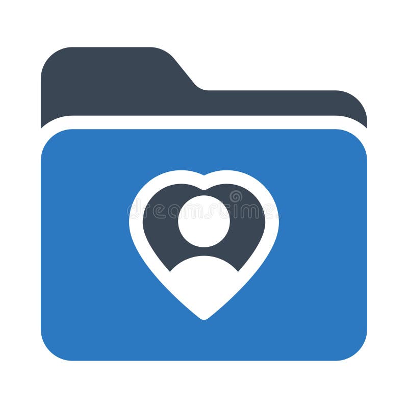 Favorite Folder Vector Glyph Color Icon Stock Illustration ...