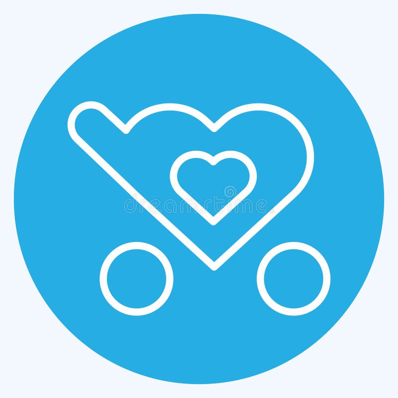 Favorite Icon in Trendy Blue Eyes Style Isolated on Soft Blue ...