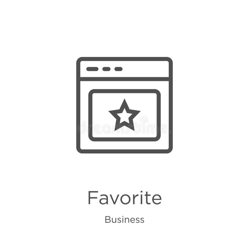 Favorite Icon Vector from Tab Bar and Settings Collection. Thin Line ...