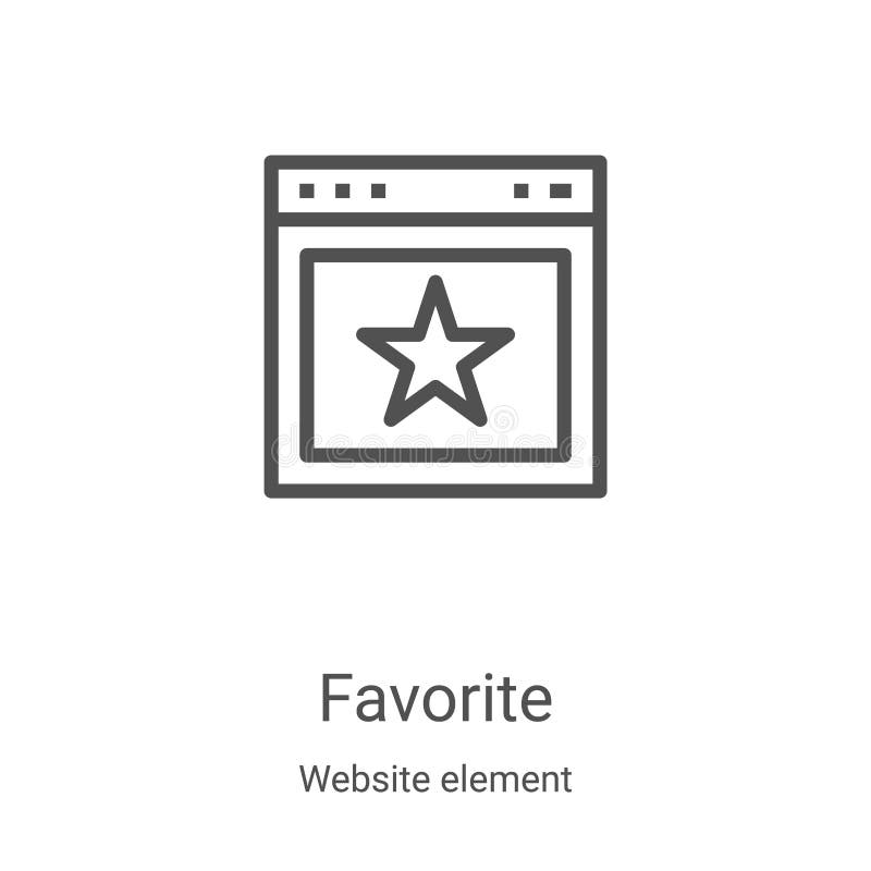 Favorite Icon Vector from Tab Bar and Settings Collection. Thin Line ...