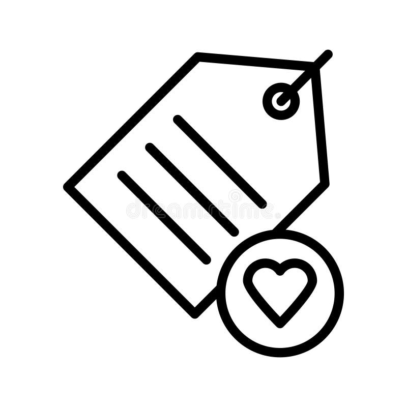 Favorite Label Thin Line Vector Icon Stock Vector - Illustration of ...