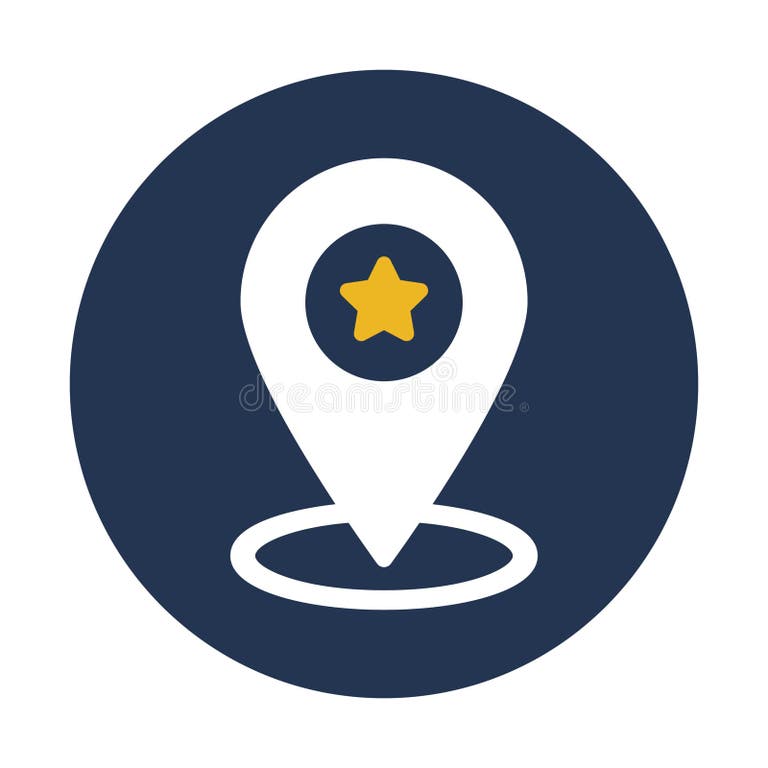 Favorite Location, Location, Pin, Star Fully Editable Vector Icon Stock ...