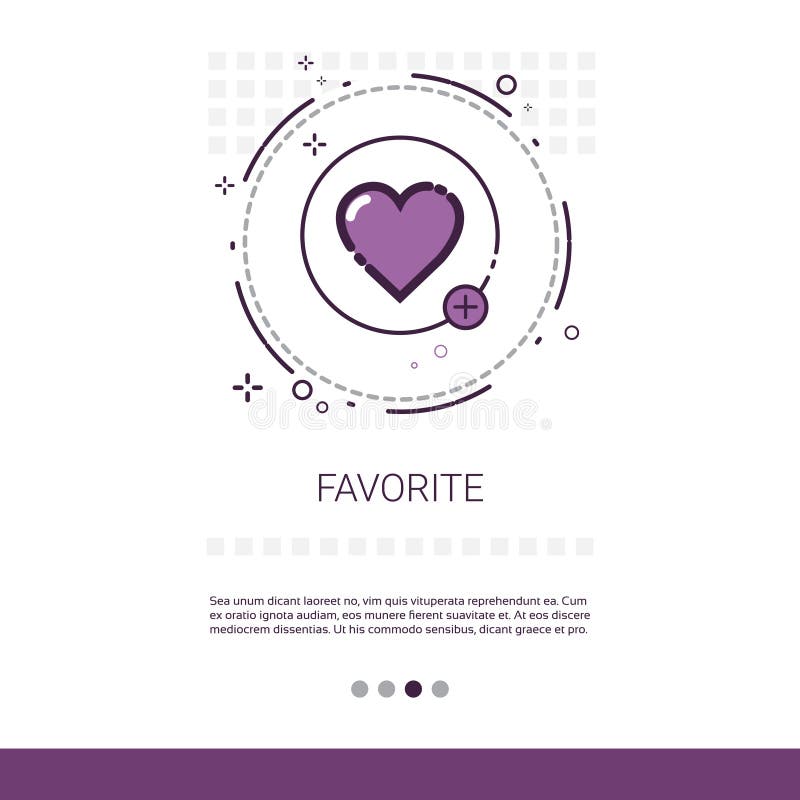 Favorite Love Plus Symbol Web Banner with Copy Space Stock Vector ...