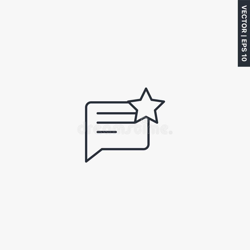 Favorite Message, Linear Style Sign for Mobile Concept and Web Design ...