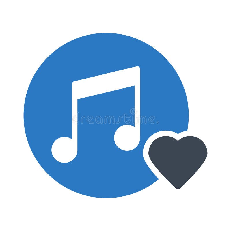 Favorite Music Glyph Color Vector Icon Stock Illustration ...