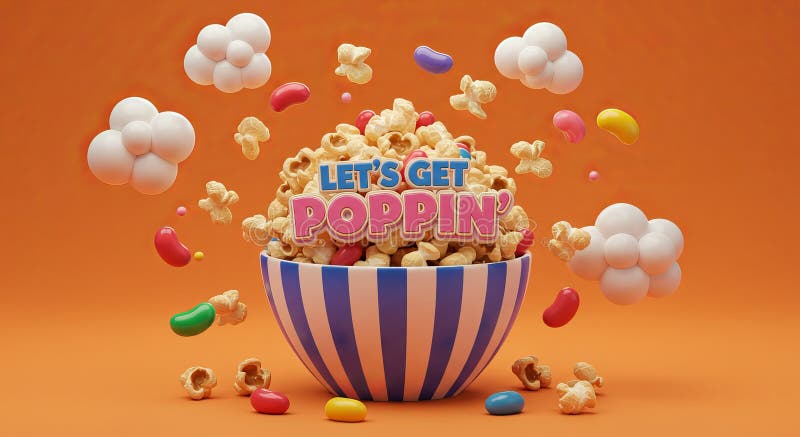 Favorite Popcorn Recipes for National Popcorn Day Stock Illustration ...