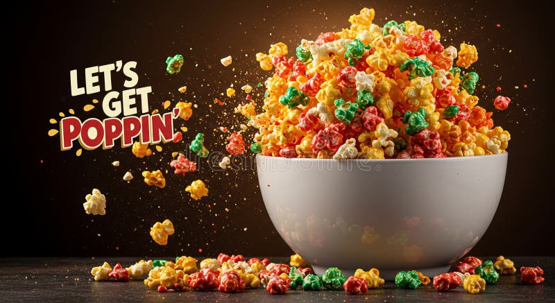 Favorite Popcorn Recipes for National Popcorn Day Stock Illustration ...