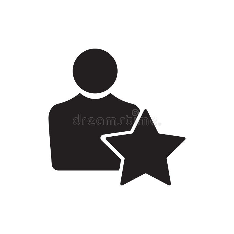 Favorite or Popular Person Outline Icon- Illustration Stock ...