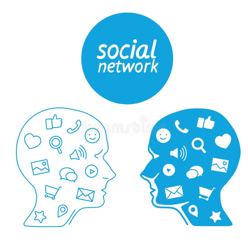 Favorite of Program Marketer Social Media in the Form Icons Stock ...