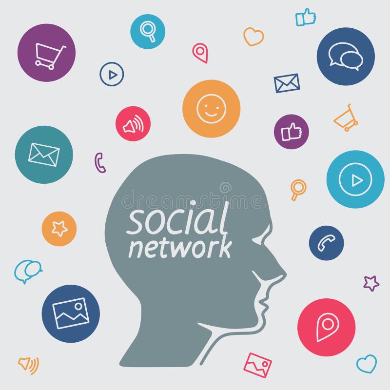 Favorite of Program Marketer Social Media in the Form Icons Stock ...