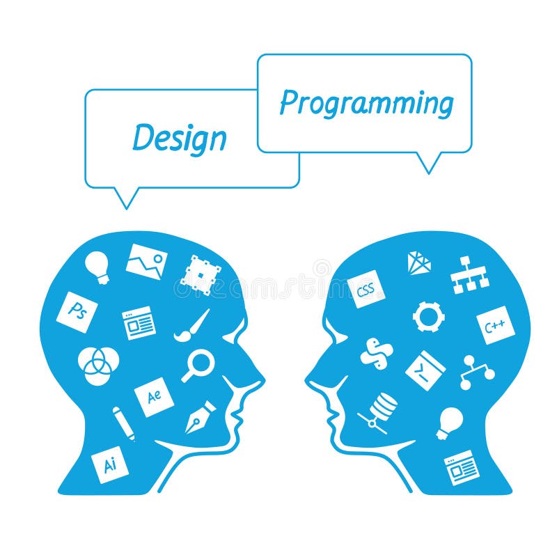 Favorite of Software Programmers in the Form Icons Stock Illustration ...