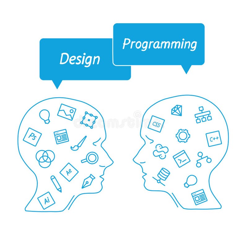 Favorite of Software Programmers in the Form Icons Stock Illustration ...
