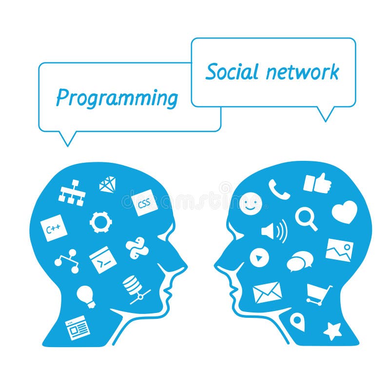 Favorite of Software Programmers in the Form Icons Stock Illustration ...