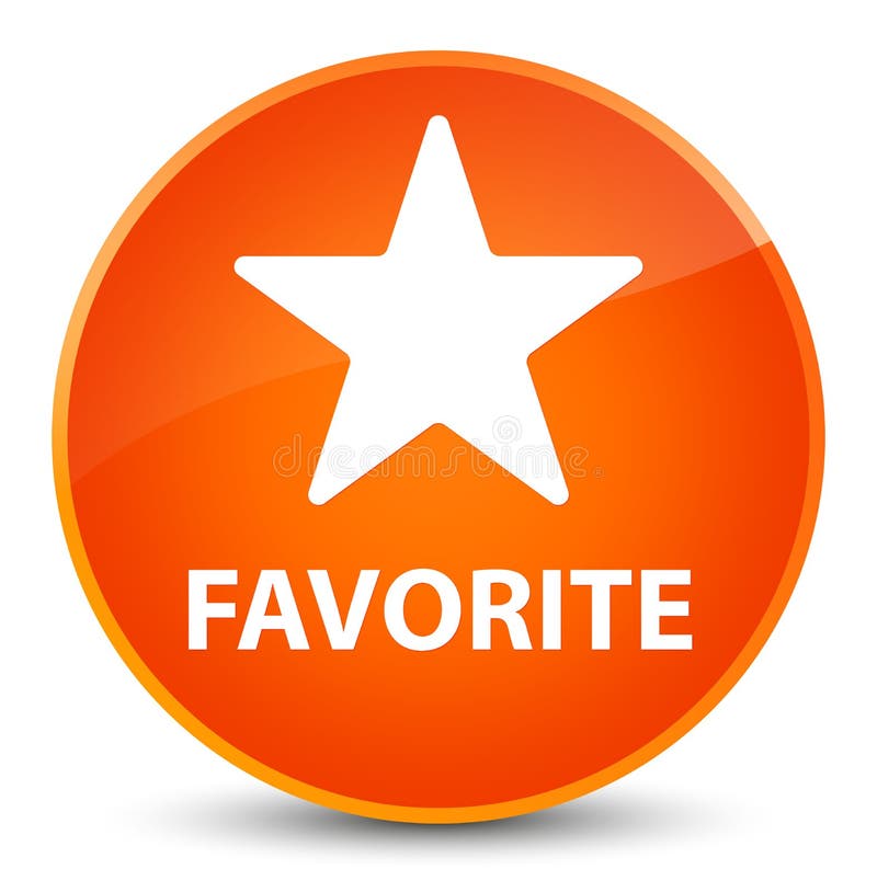 Favorite (star Icon) Elegant Orange Round Button Stock Illustration ...