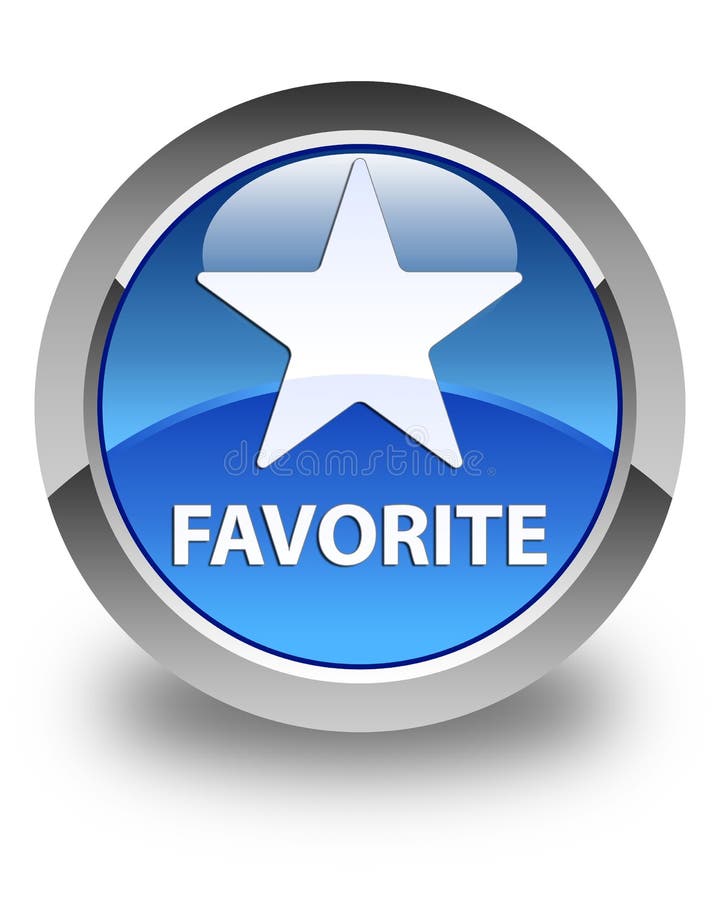 Favorite (star Icon) Glossy Blue Round Button Stock Illustration ...