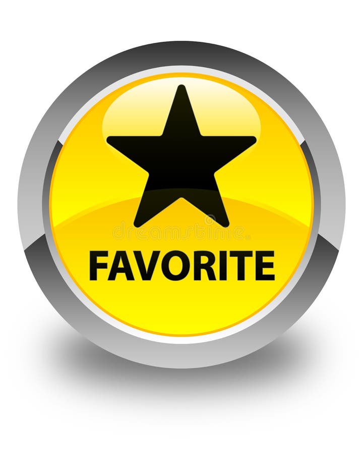 Favorite (star Icon) Glossy Yellow Round Button Stock Illustration ... Favorite (star Icon) Glossy Yellow Round Button Stock Illustration ...